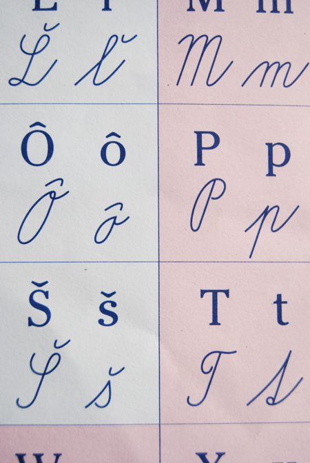 Slovak Handwriting Style - Almost Bananas